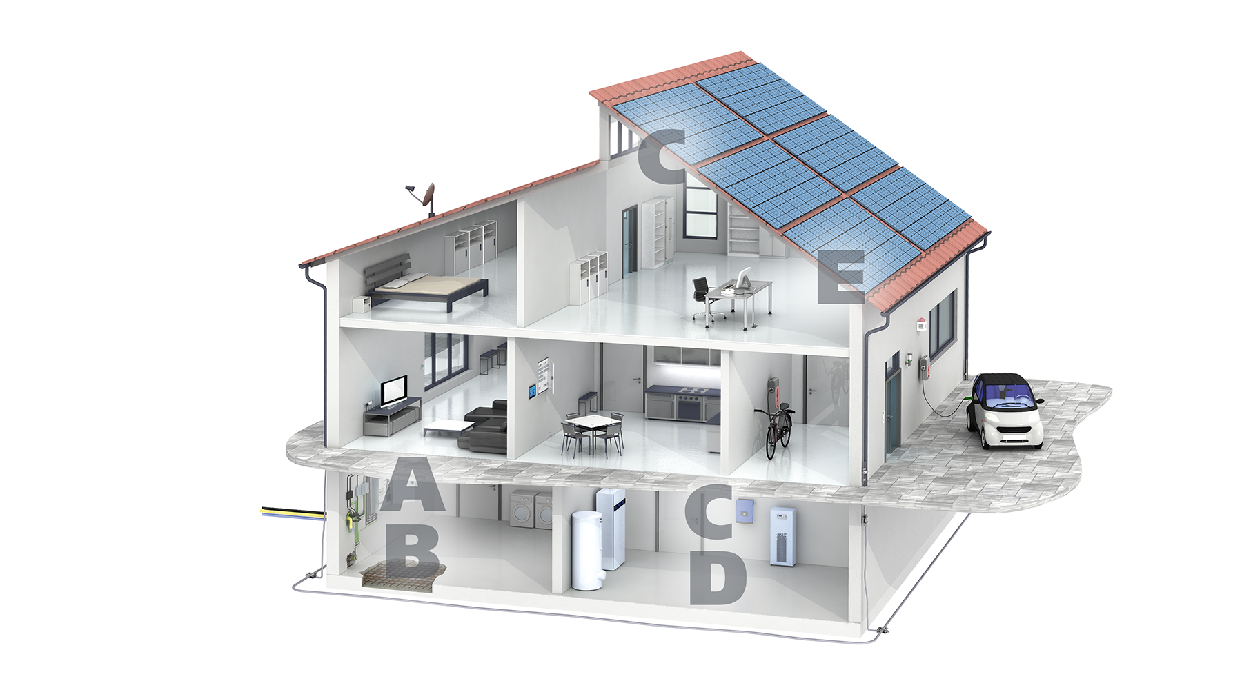 Lightning and surge protection for rooftop PV systems